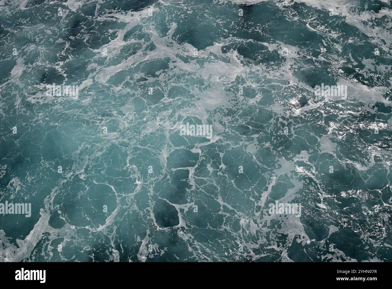 Turbulent water created by a ship at sea Stock Photo - Alamy