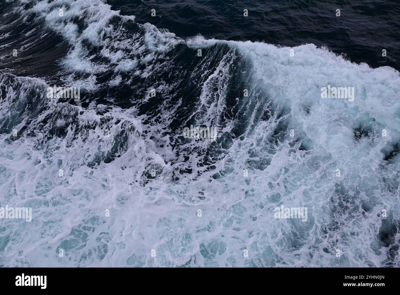 Turbulent water created by a ship at sea Stock Photo - Alamy