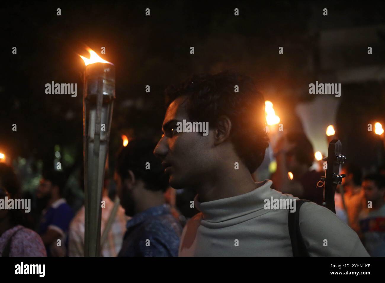 November 12, 2024, Dhaka, Bangladesh: Students participate torch march ...