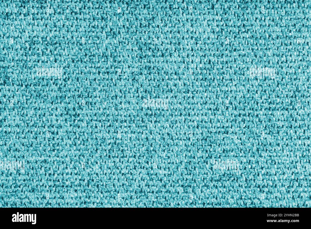 Coarse weave texture upholstery turquoise jacquard fabric. Textile ...