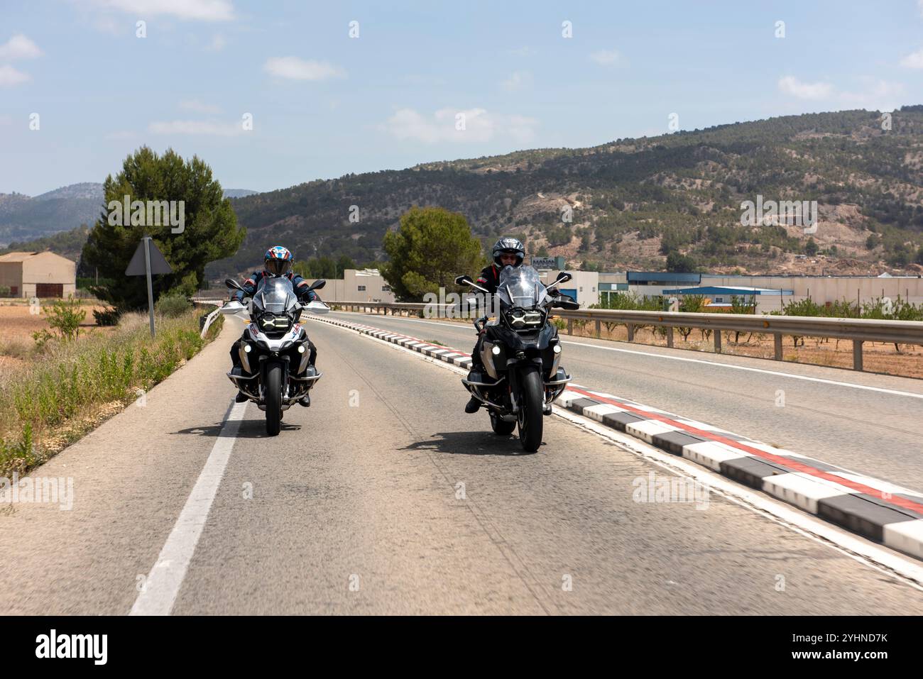 Riding a motorcycle on a highway Stock Photo - Alamy