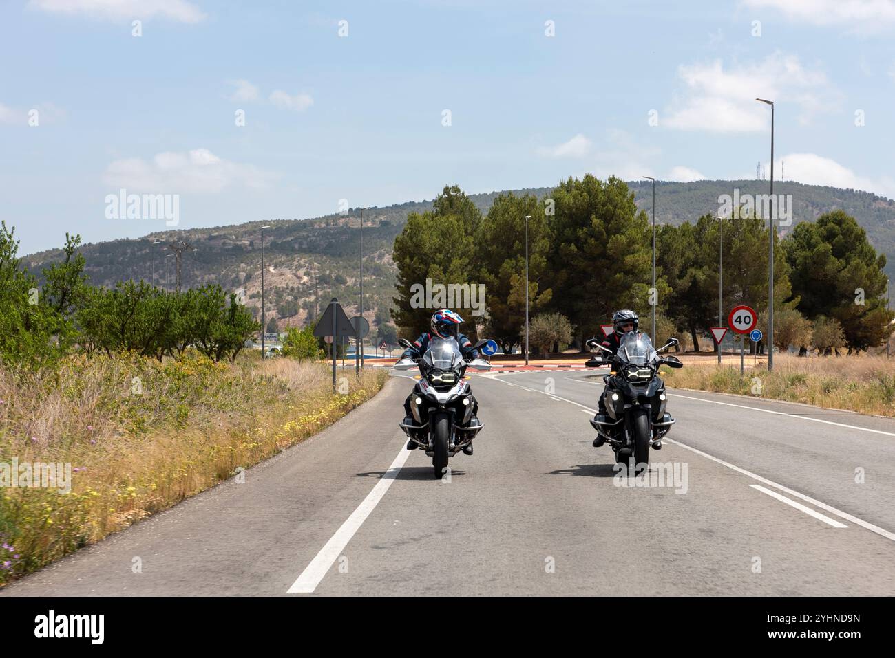Riding a motorcycle on a highway Stock Photo - Alamy