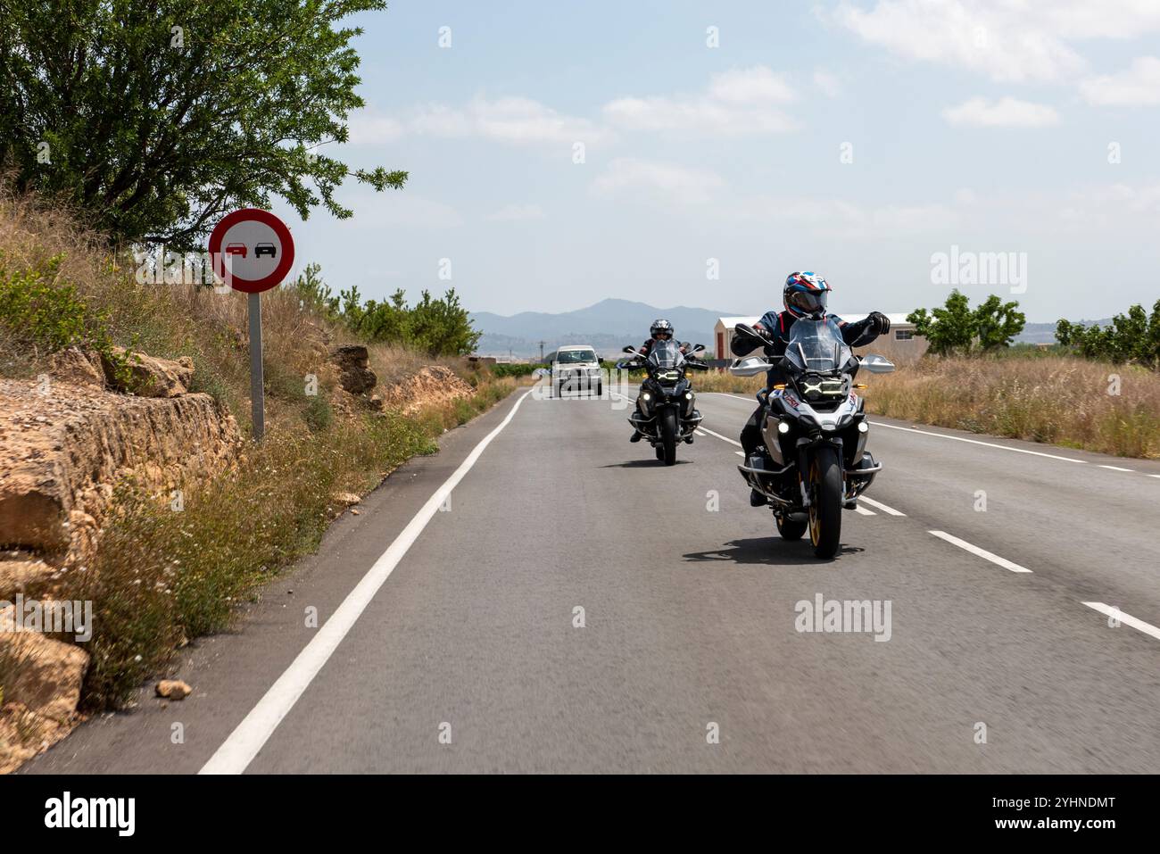 Riding a motorcycle on a highway Stock Photo - Alamy