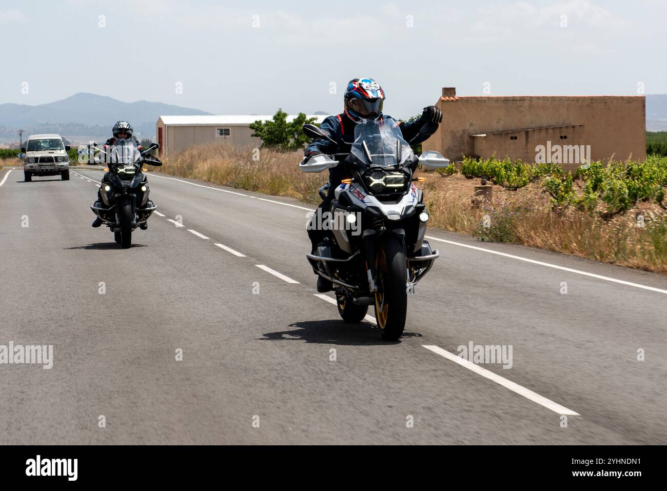 Riding a motorcycle on a highway Stock Photo - Alamy