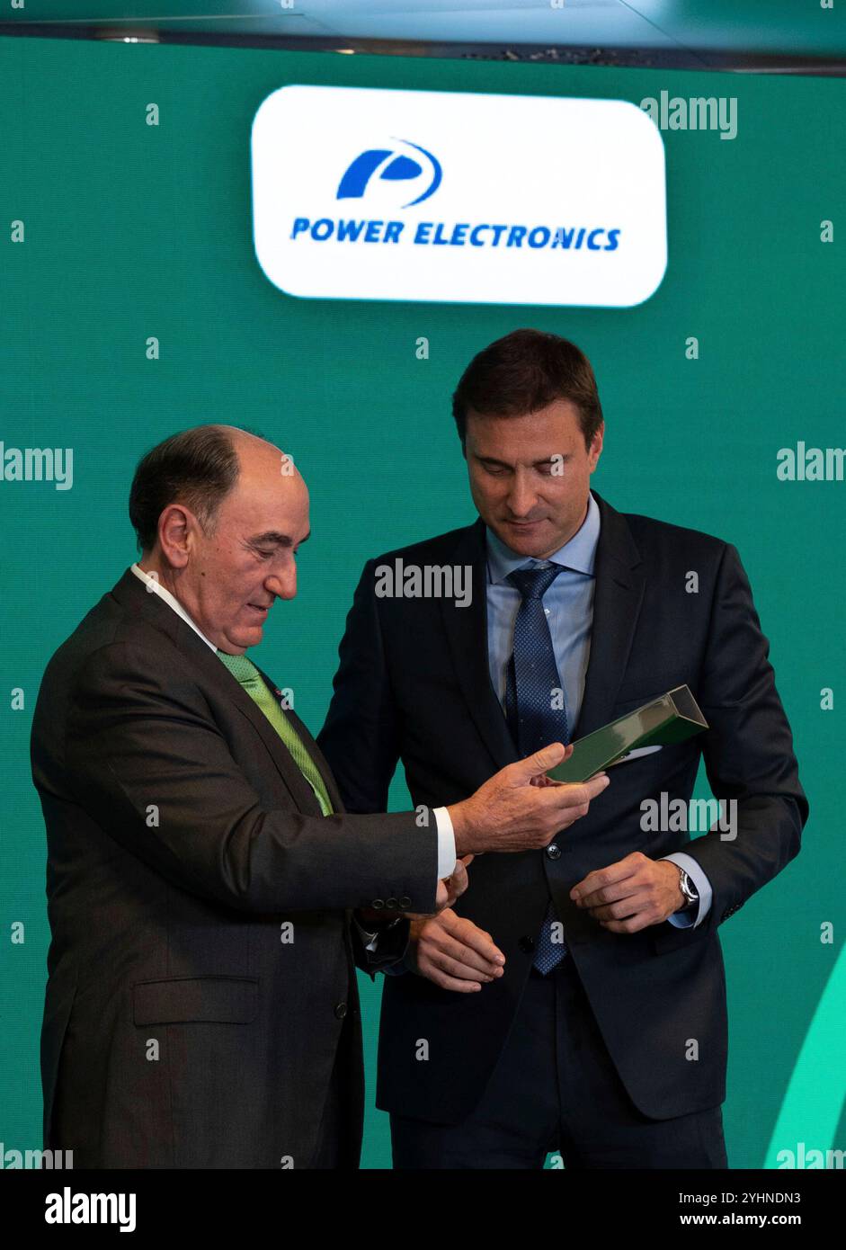Iberdrola's Chairman, Ignacio Galán (left), presents an award during ...