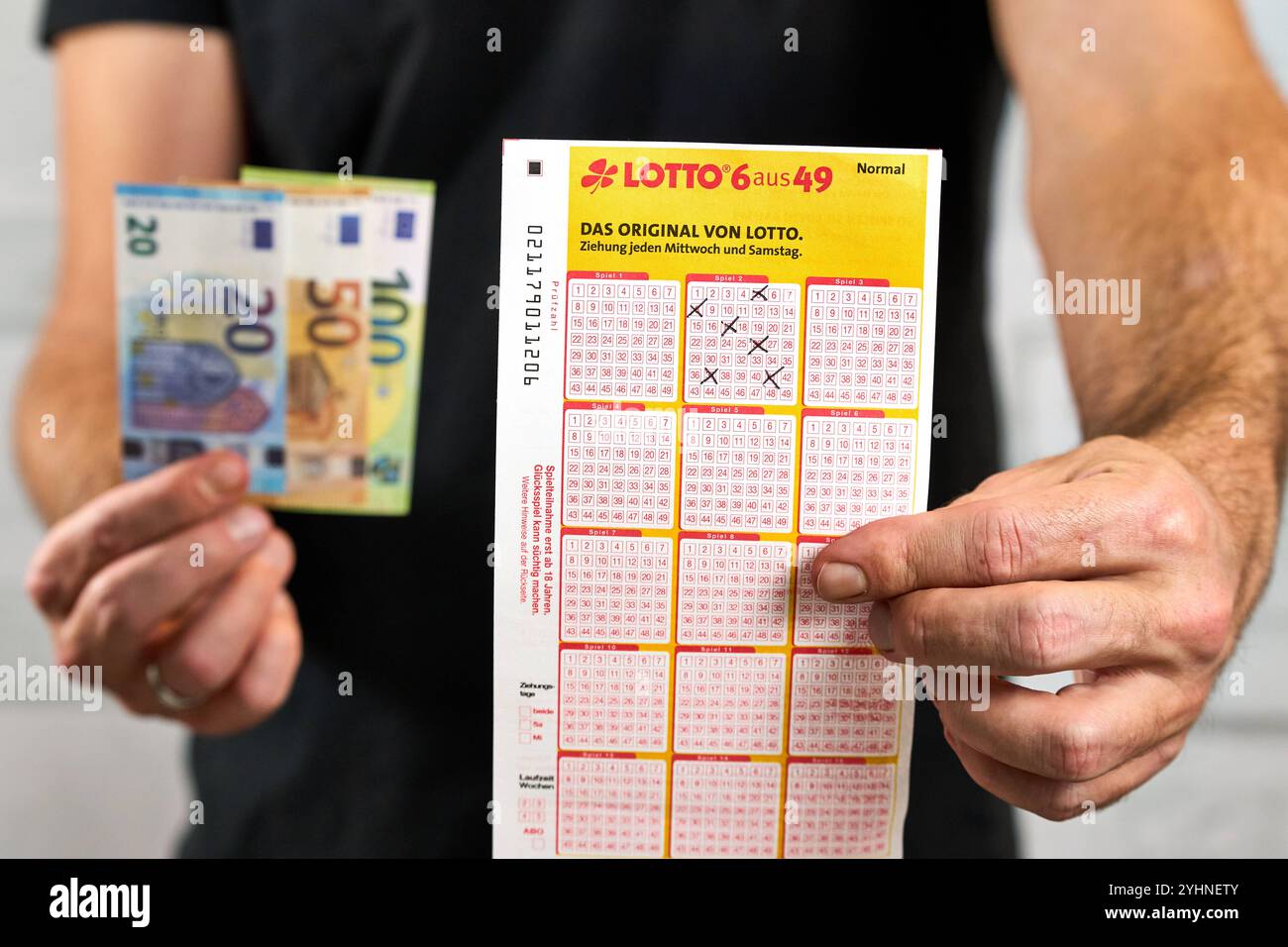 Spielschein Lotto 6 aus 49 Stock Photo Alamy