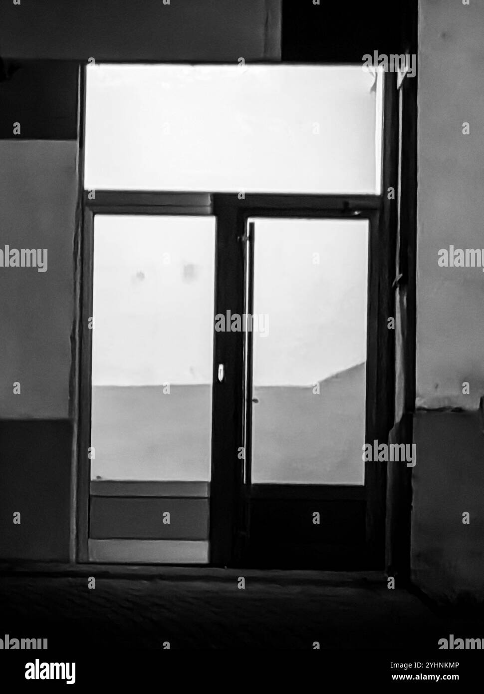 Dark front entrance Black and White Stock Photos & Images - Alamy