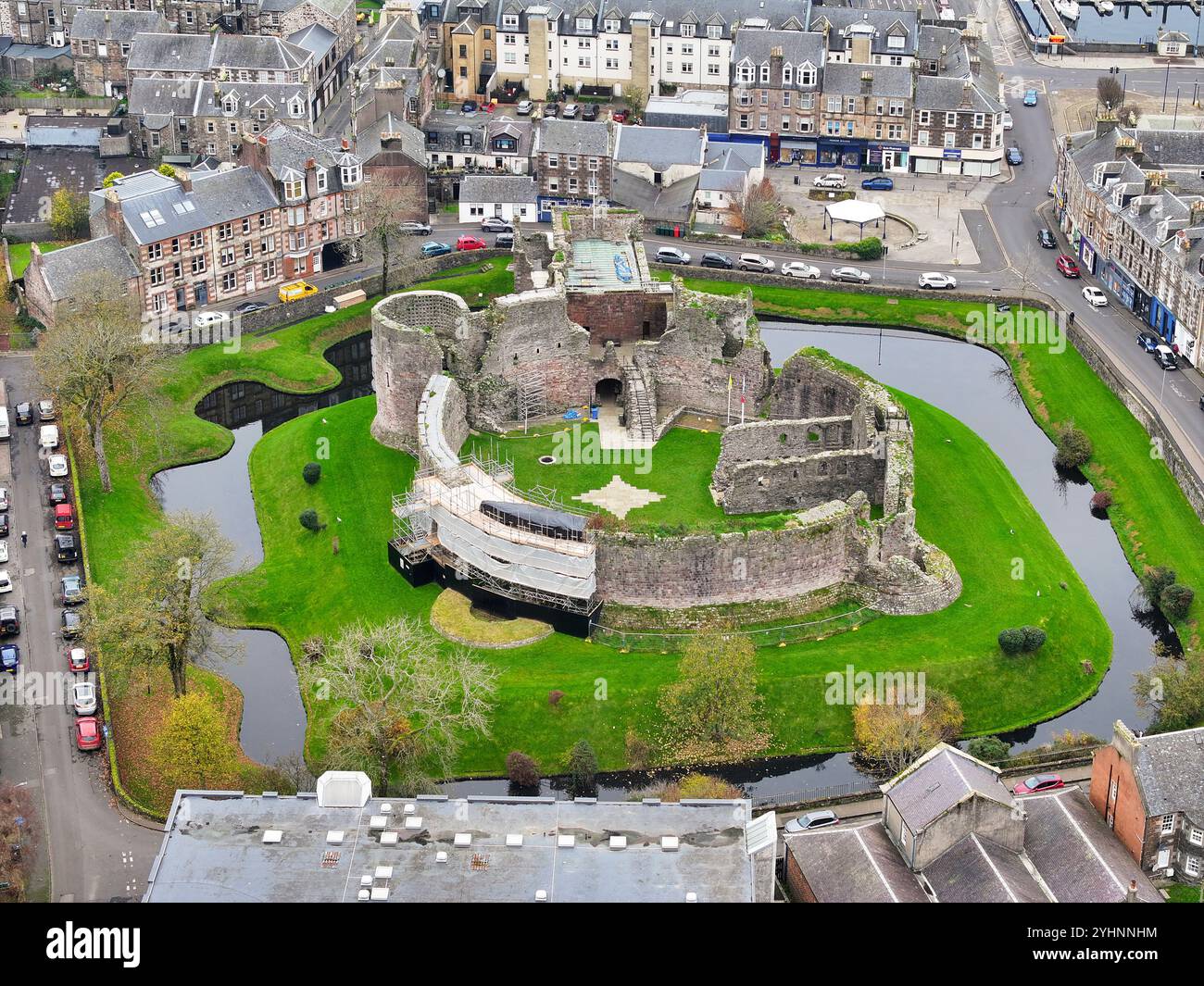 Aerial drone view of Rothesay Isle of Bute Stock Photo - Alamy