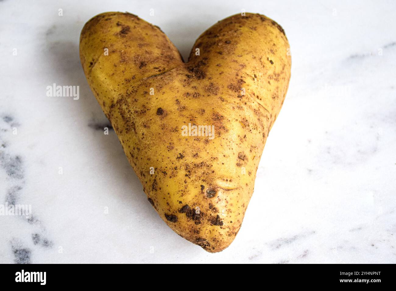 Hear Shaped potato on white background Stock Photo - Alamy