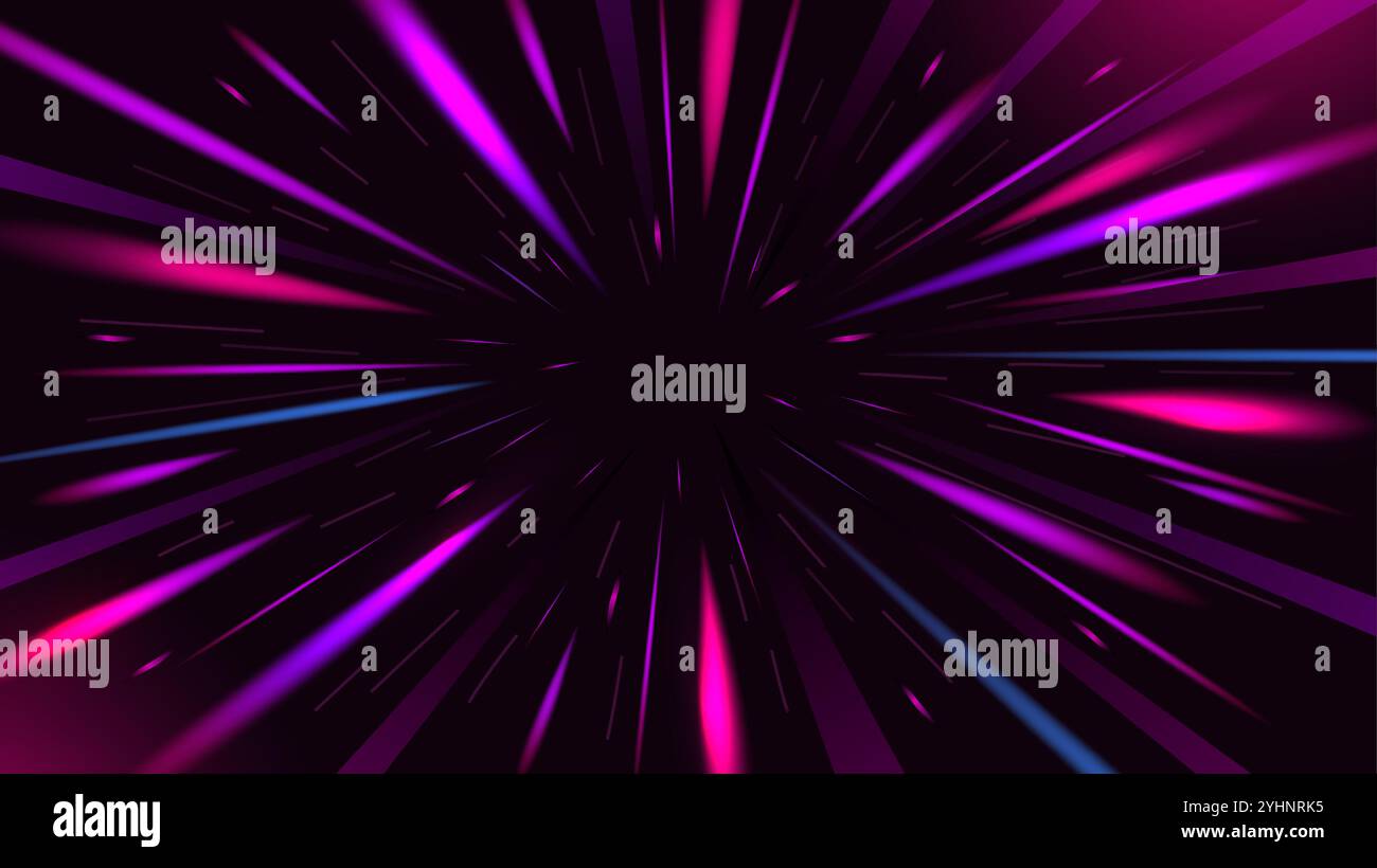 Hyperspace background. Vibrant star warp, hyper jump or light speed ...