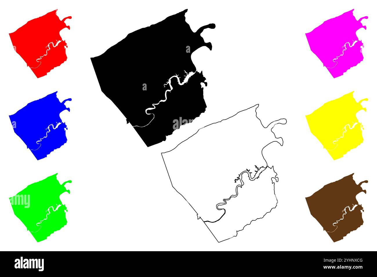 Pulaski vector outline map vector vectors Stock Vector Images - Alamy
