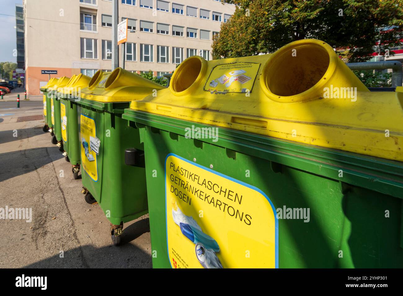 Vienna: waste container for waste separation in , Wien, Austria Stock ...