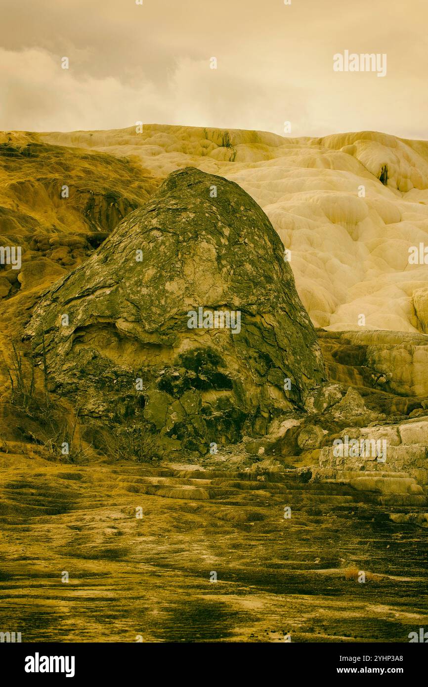 Textures and colors of the terrain in Yellowstone National Park II, USA ...