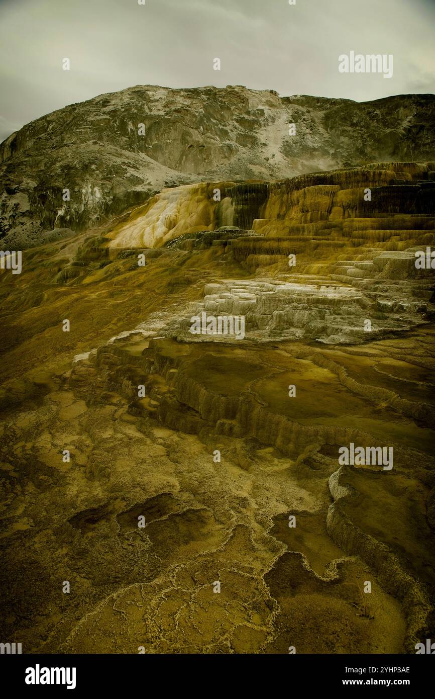 Textures and colors of the terrain in Yellowstone National Park IV, USA ...