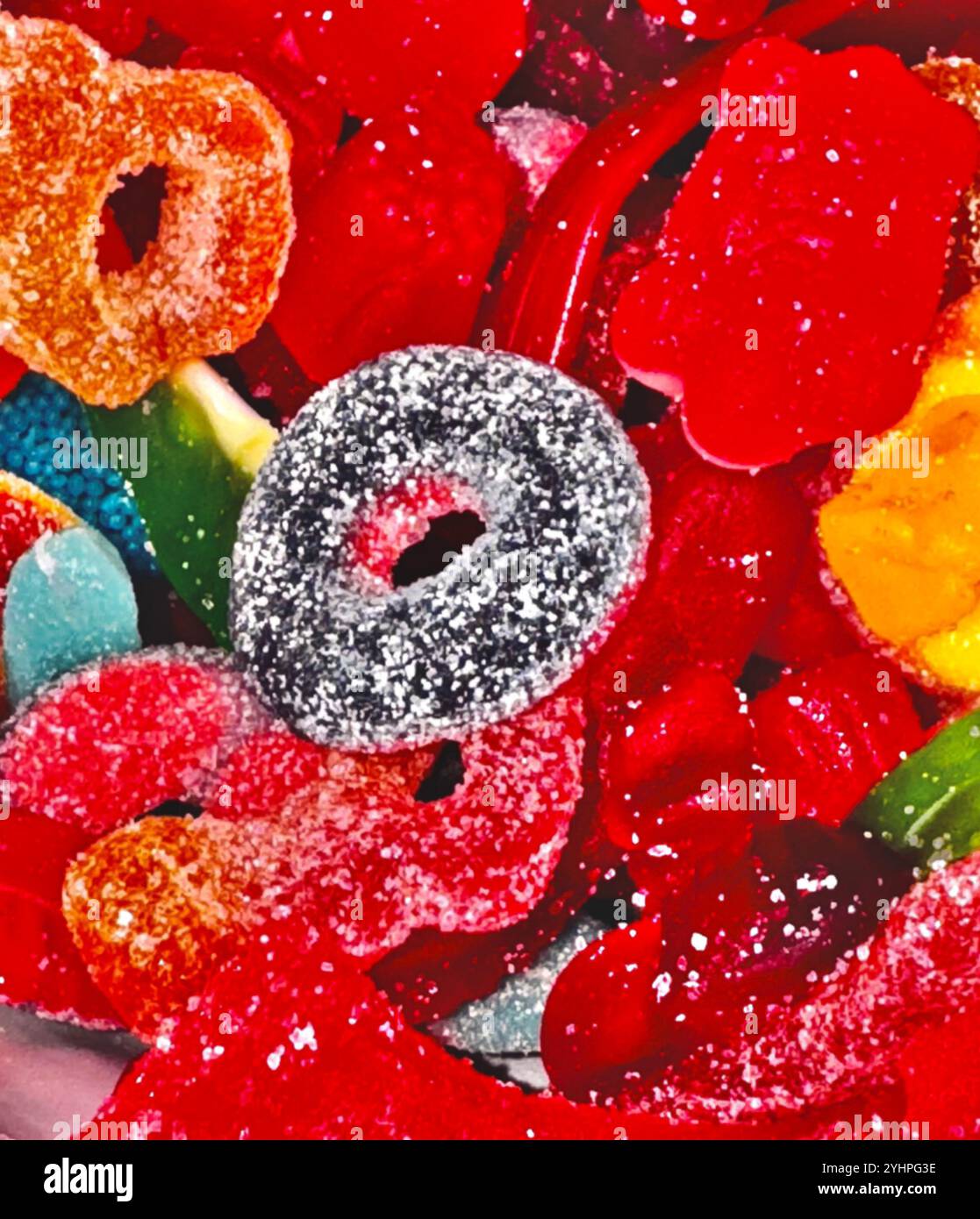 Colorful pile of different types of candies Stock Photo - Alamy