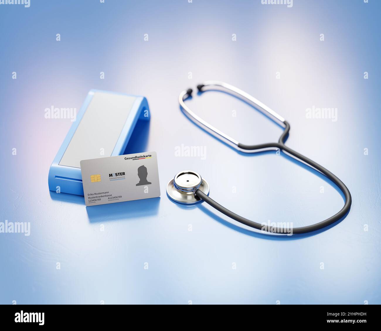 German public health insurance concept: A sample health insurance card ...