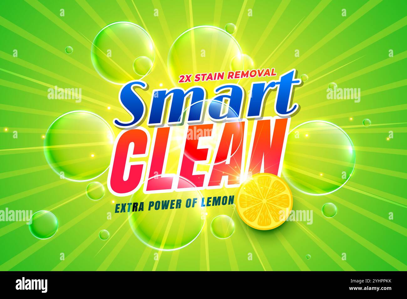 dishwashing detergent with lemon packaging concept template Stock ...