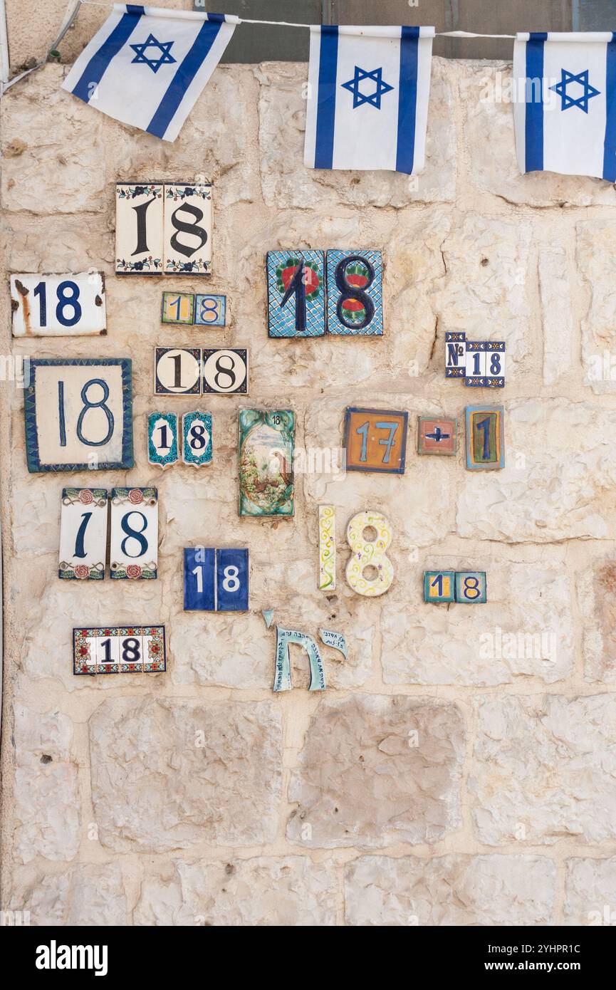 The number 18 outside a home in Jerusalem. Eighteen is special in ...