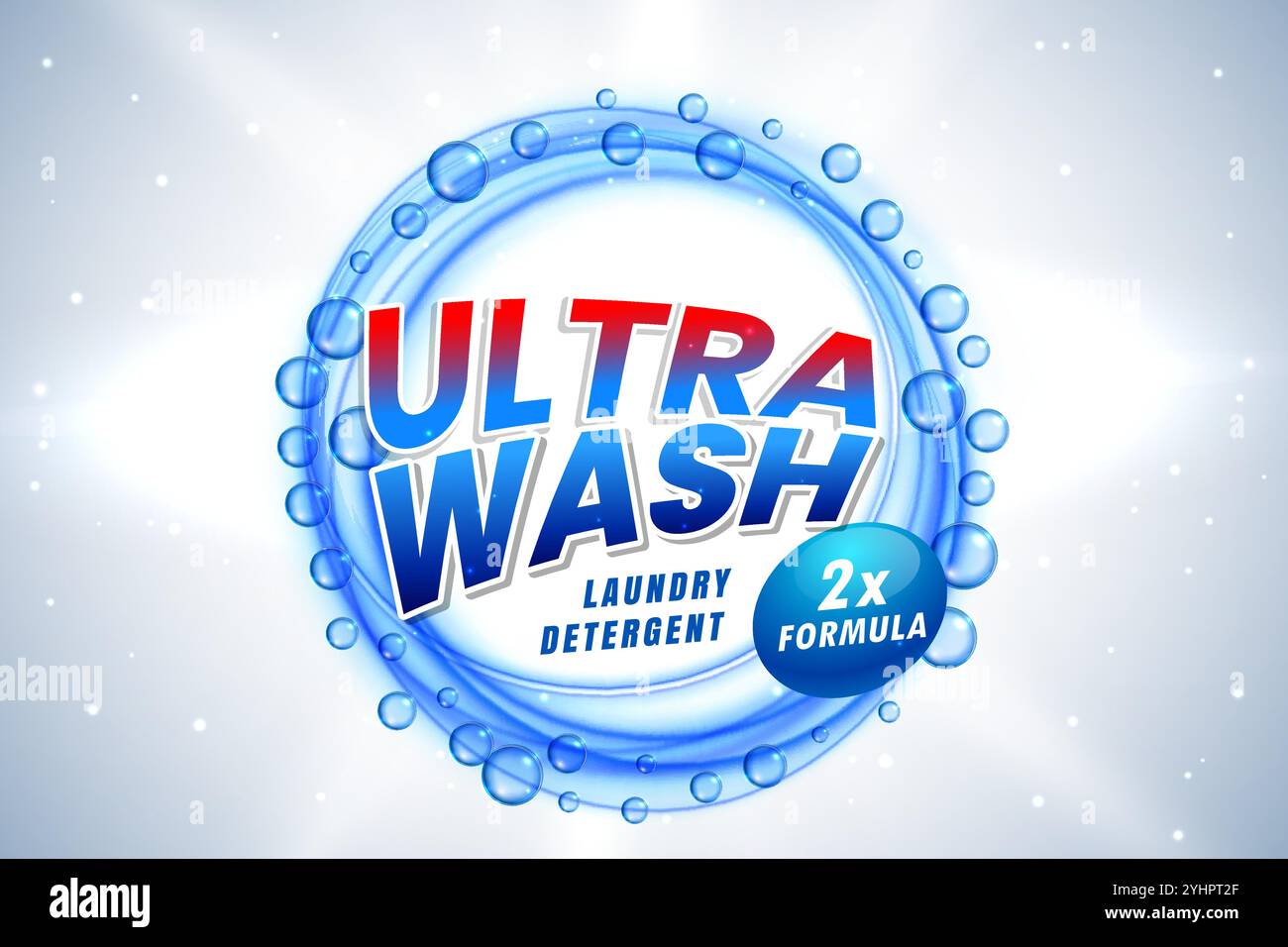 ultra wash detergent packaging concept template Stock Vector Image ...