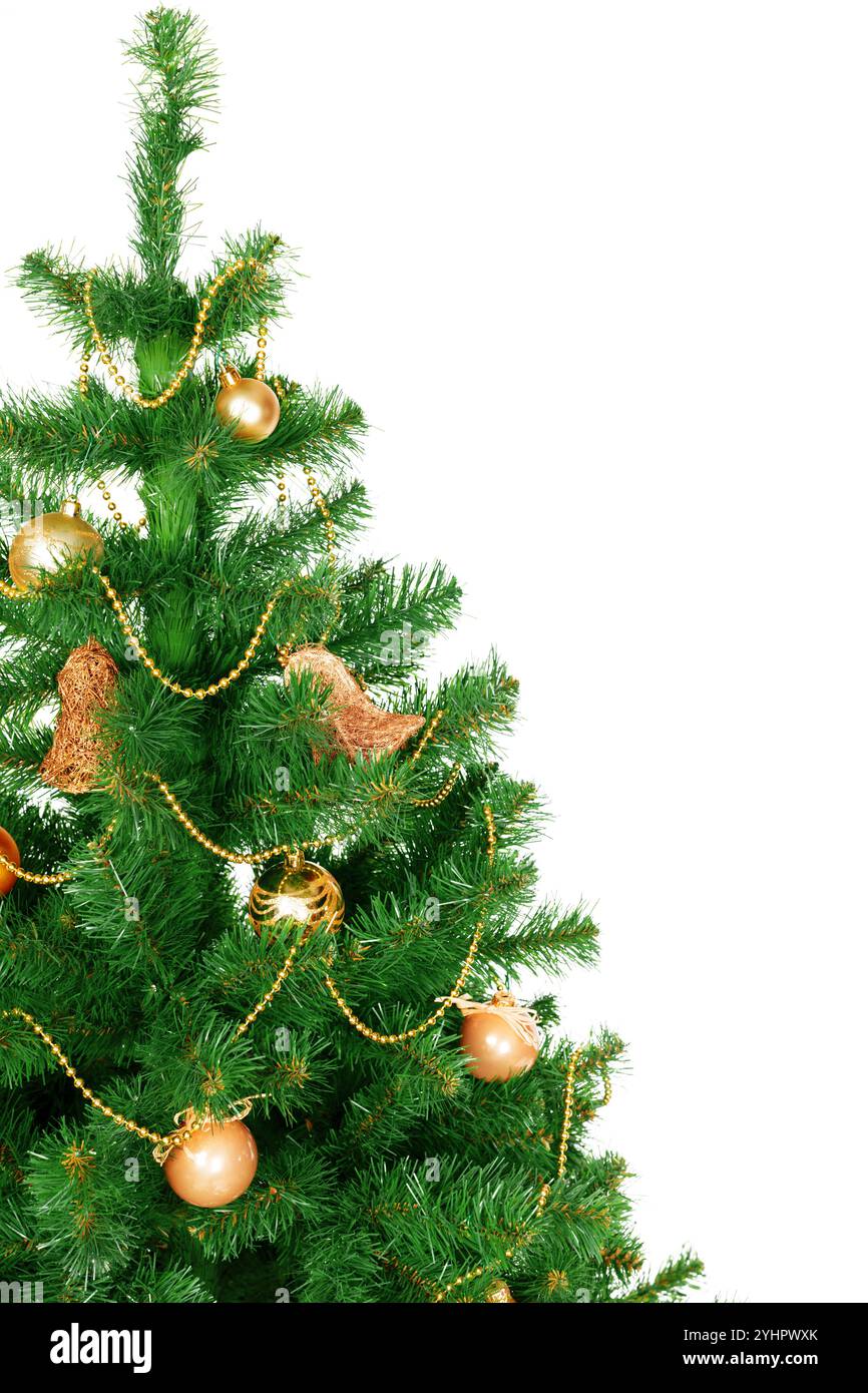 Christmas Tree isolated on white background Stock Photo - Alamy