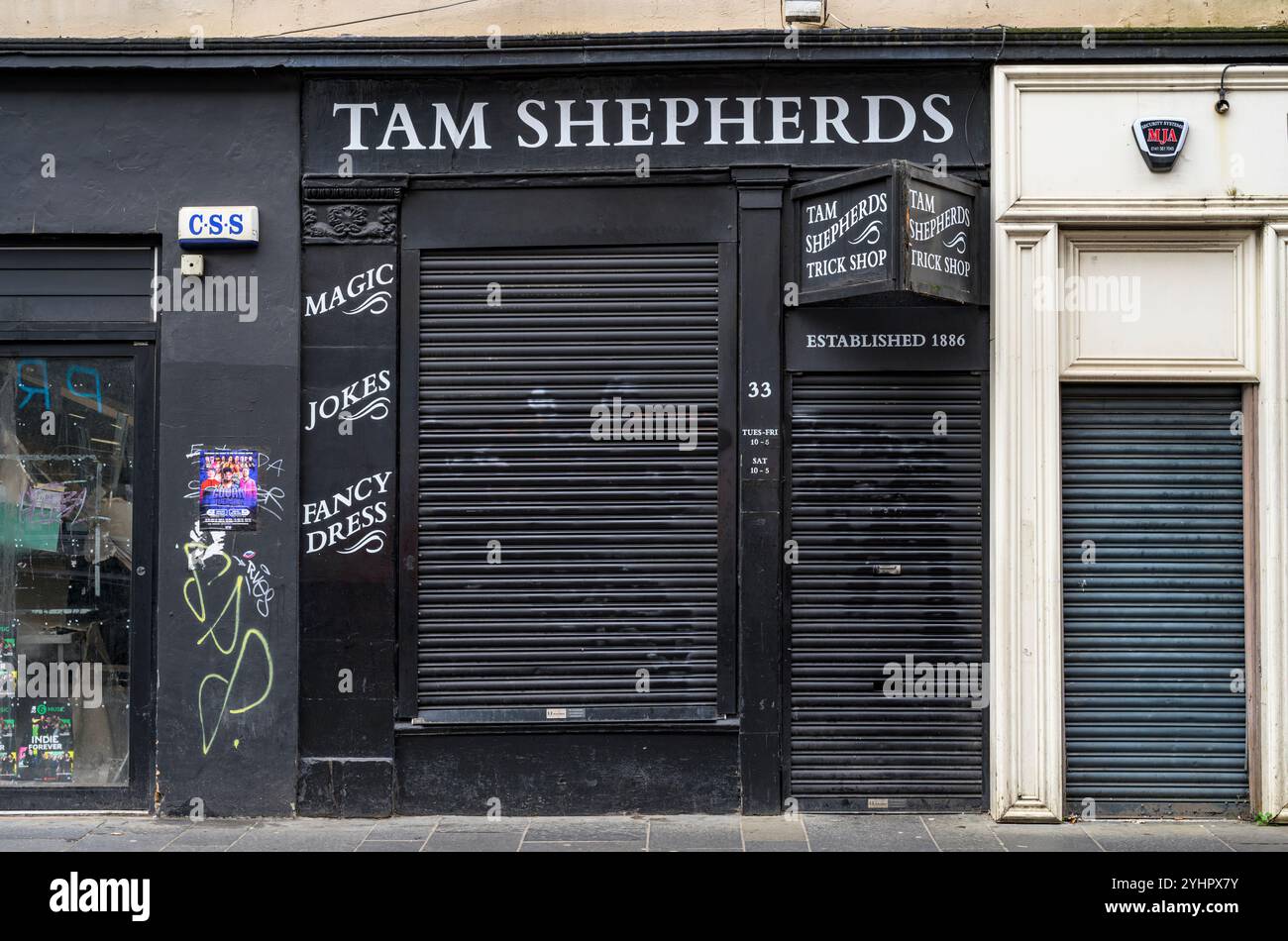 The permanently closed Tam Shepherds Trick Shop, Queen Street, Glasgow ...