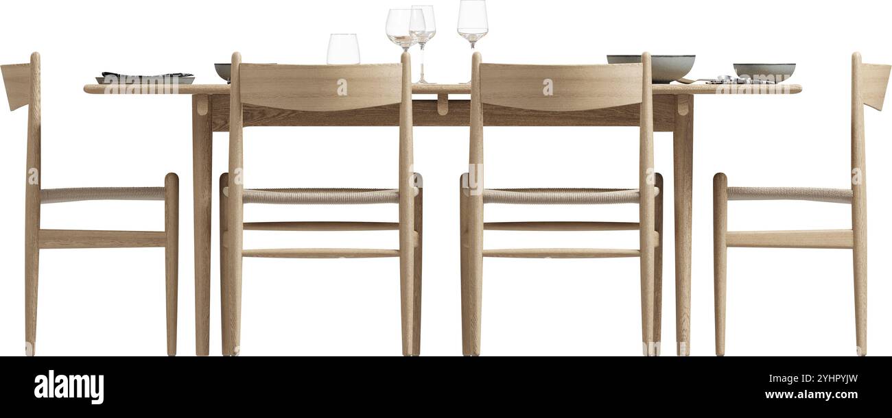 3d render dining table hi-res stock photography and images - Alamy