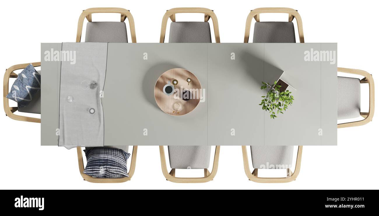 Dining table illustration vector Cut Out Stock Images & Pictures - Alamy