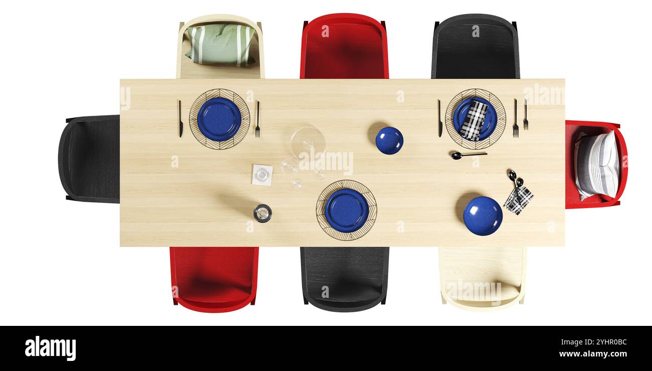 Top view table chairs hi-res stock photography and images - Alamy
