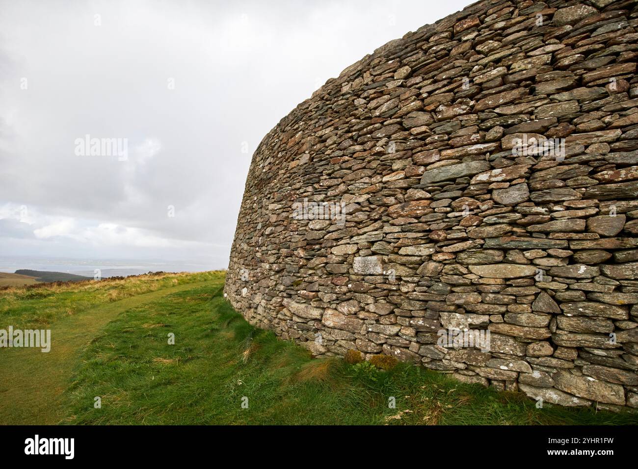 exterior wall of grianan an aileach, county donegal, republic of ...