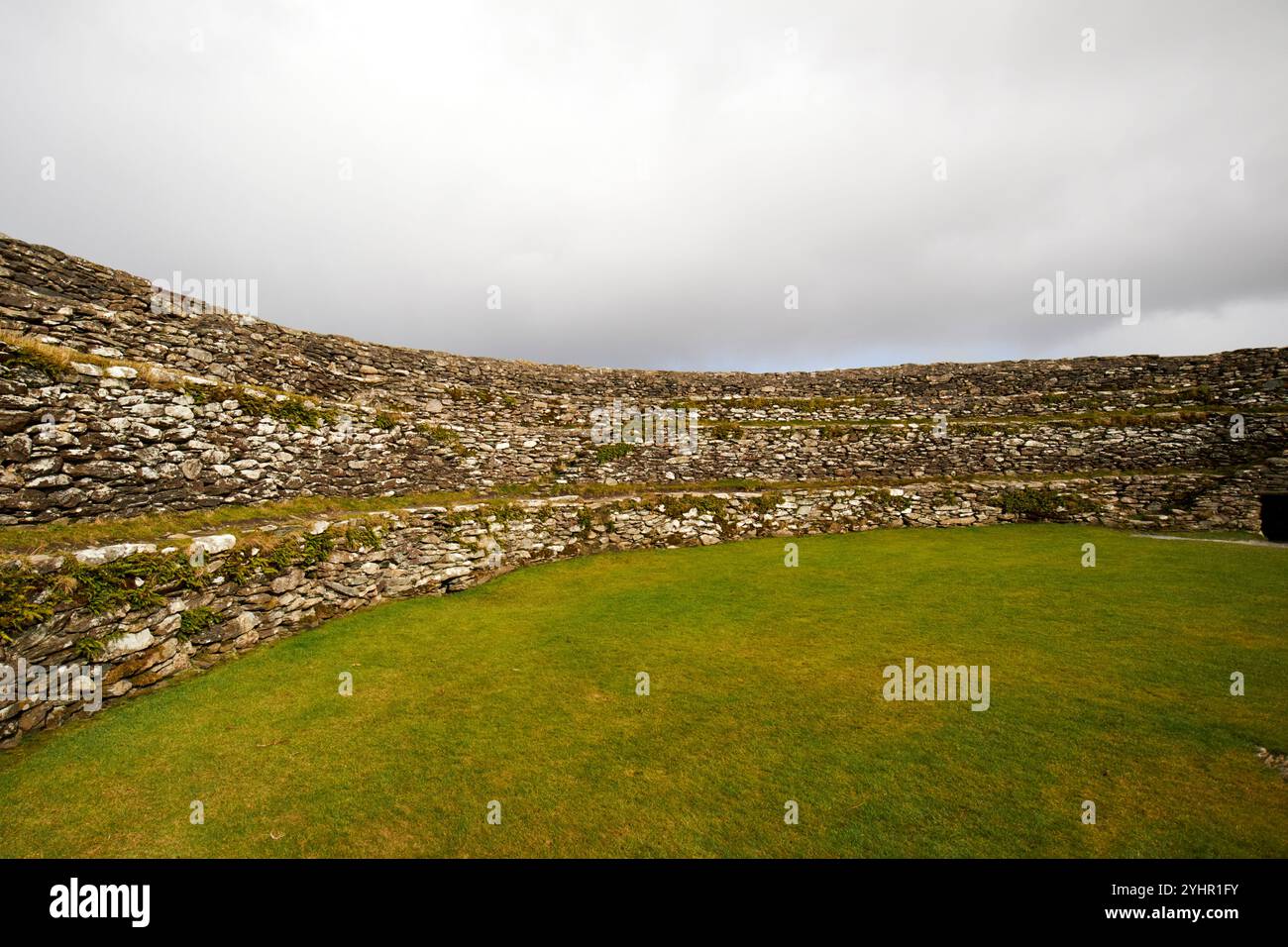 interior of grianan of aileach ring fort, county donegal, republic of ...