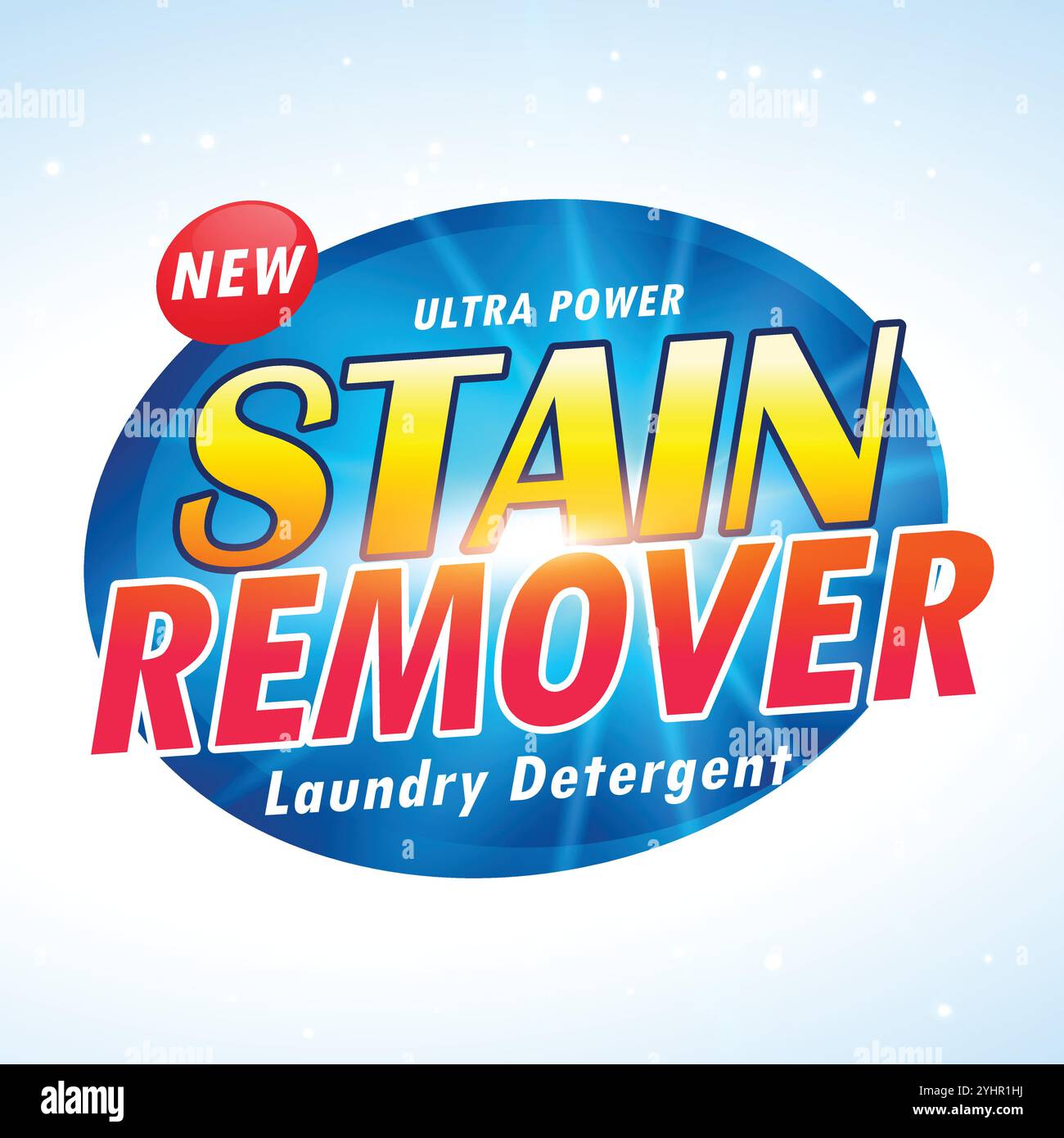 ultra power laundry detergent product packaging design Stock Vector ...