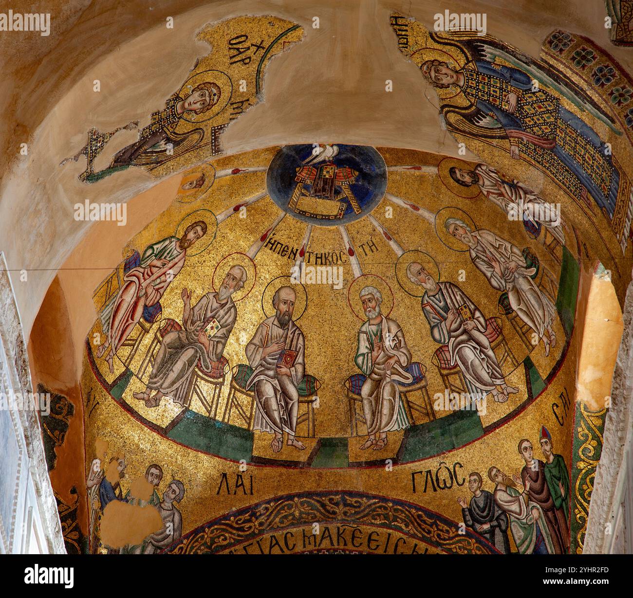 Mosaics, the Monastery of Ossios (or Hosios) Loukas,10th century AD and ...