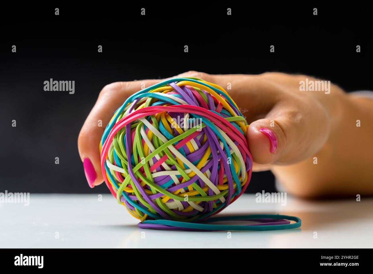Rubber band ball art hi-res stock photography and images - Alamy