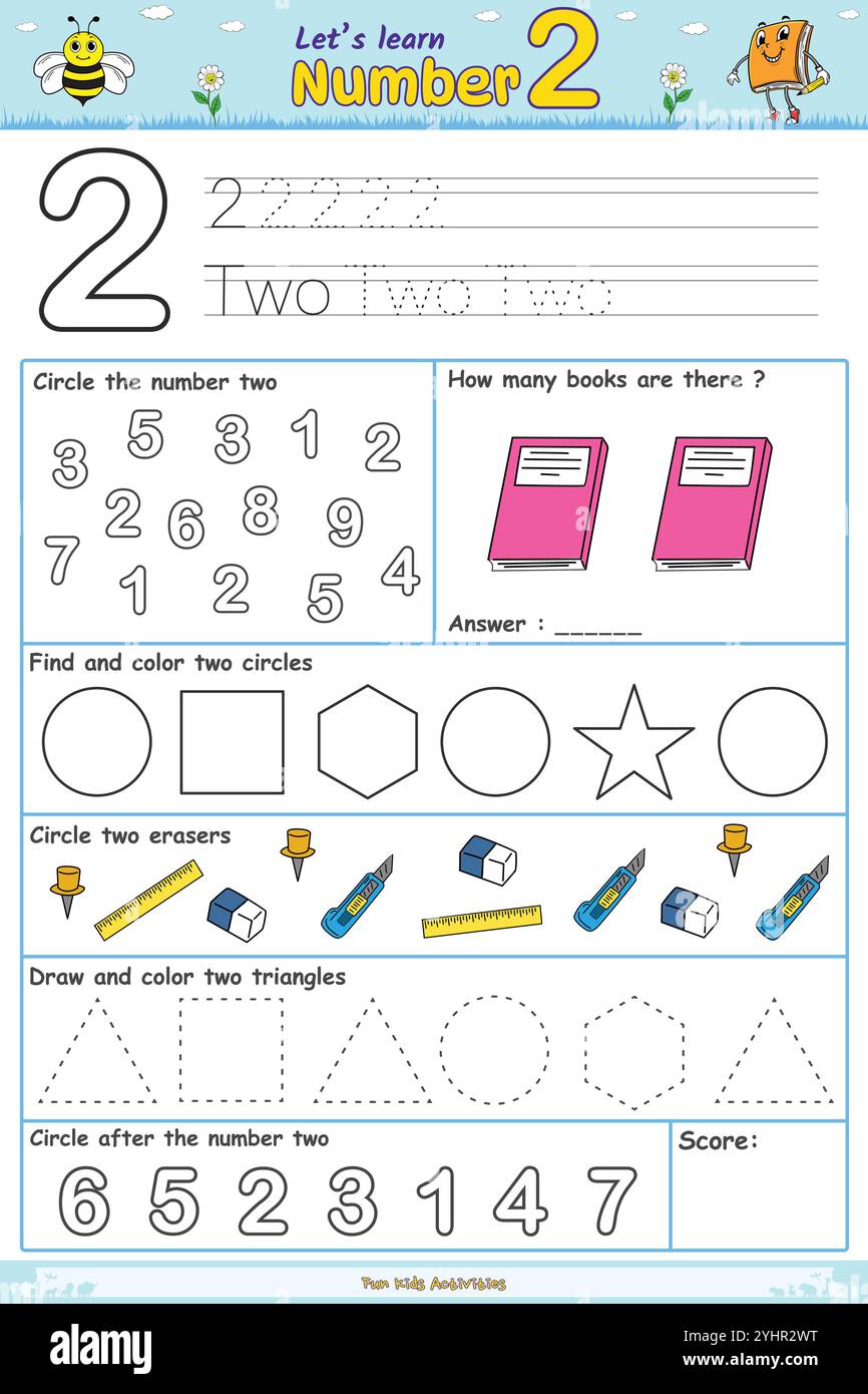 Learning numbers activities for kids hi-res stock photography and ...