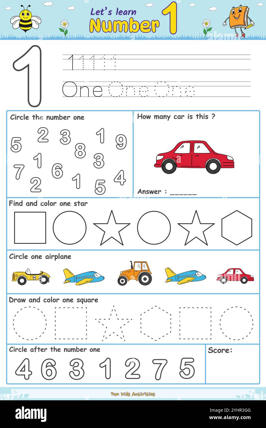 Learning numbers activities for kids hi-res stock photography and ...
