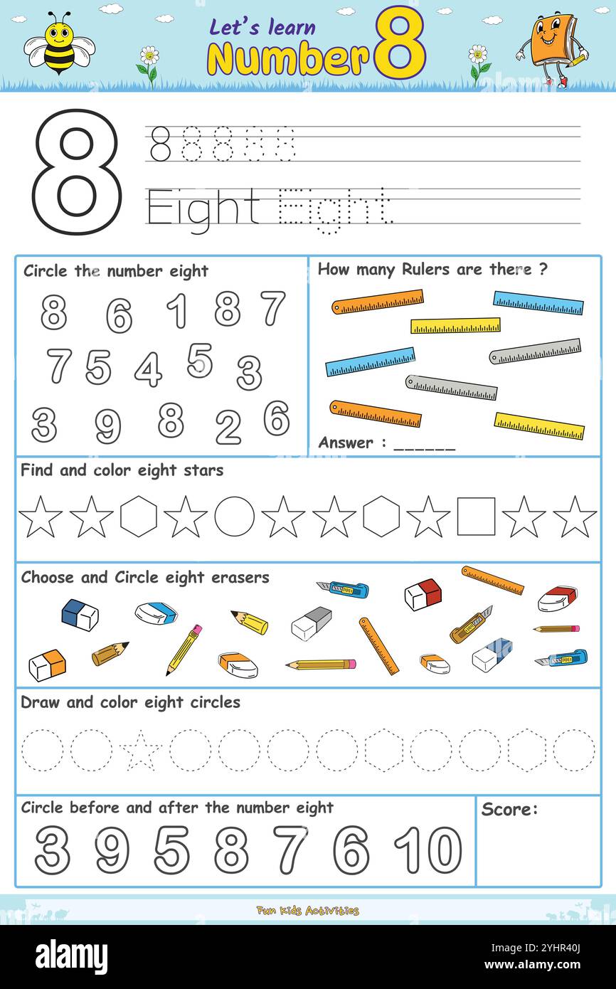 Learning numbers activities for kids hi-res stock photography and ...