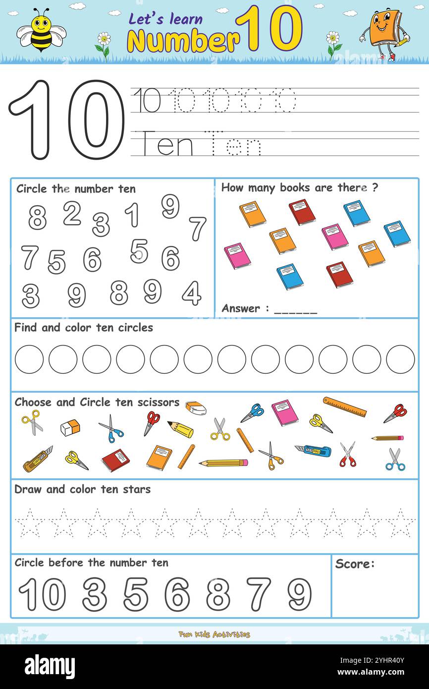 Learning numbers activities for kids hi-res stock photography and ...