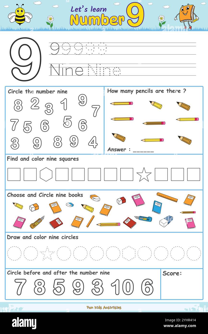 Learning numbers activities for kids hi-res stock photography and ...