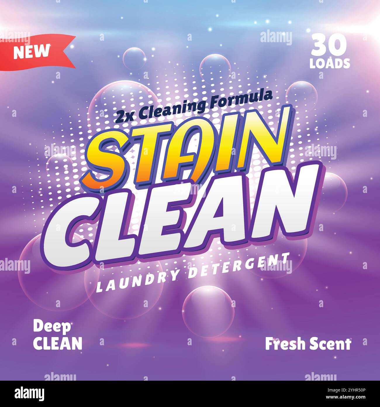 amazing product packaging concept of laundry detergent Stock Vector ...