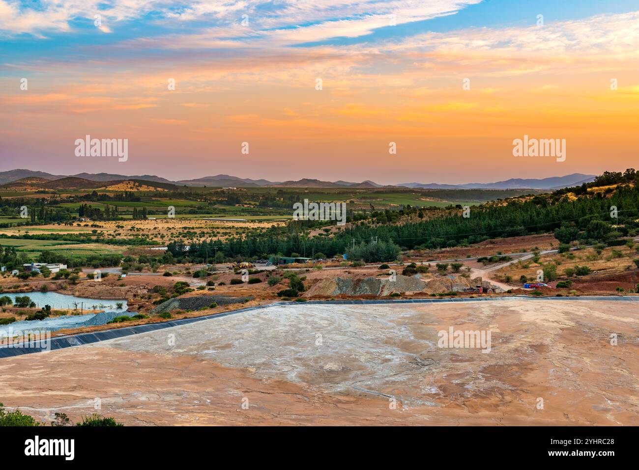 Industrial tailings from a gold and copper mine in the Maule region of ...
