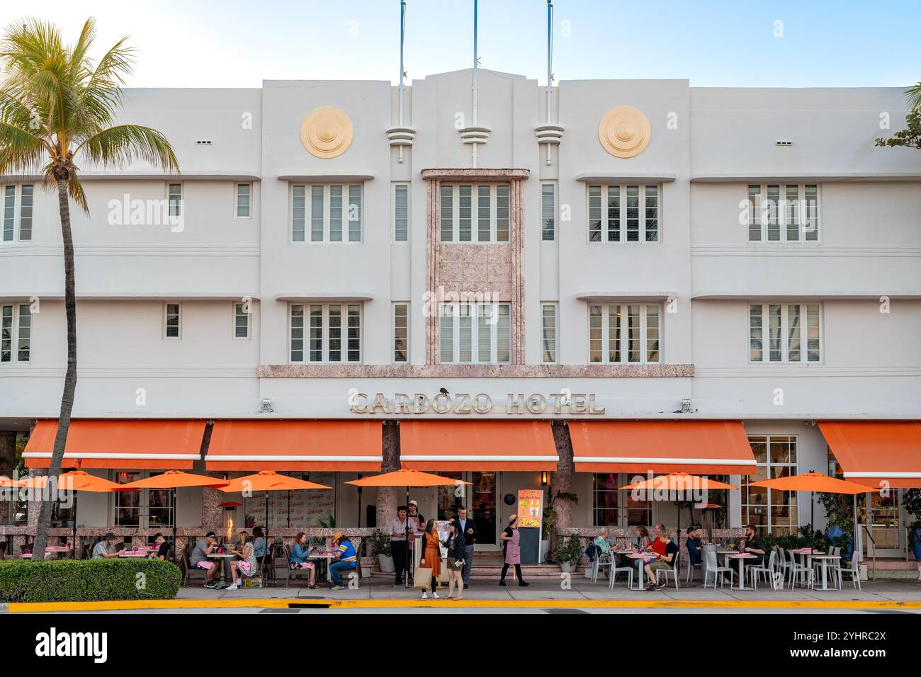 Miami Beach, Florida, United States: A vibrant restaurant features ...