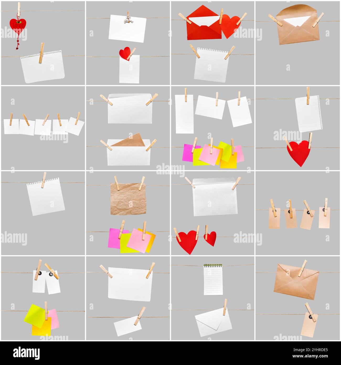 Hearts collage hi-res stock photography and images - Alamy