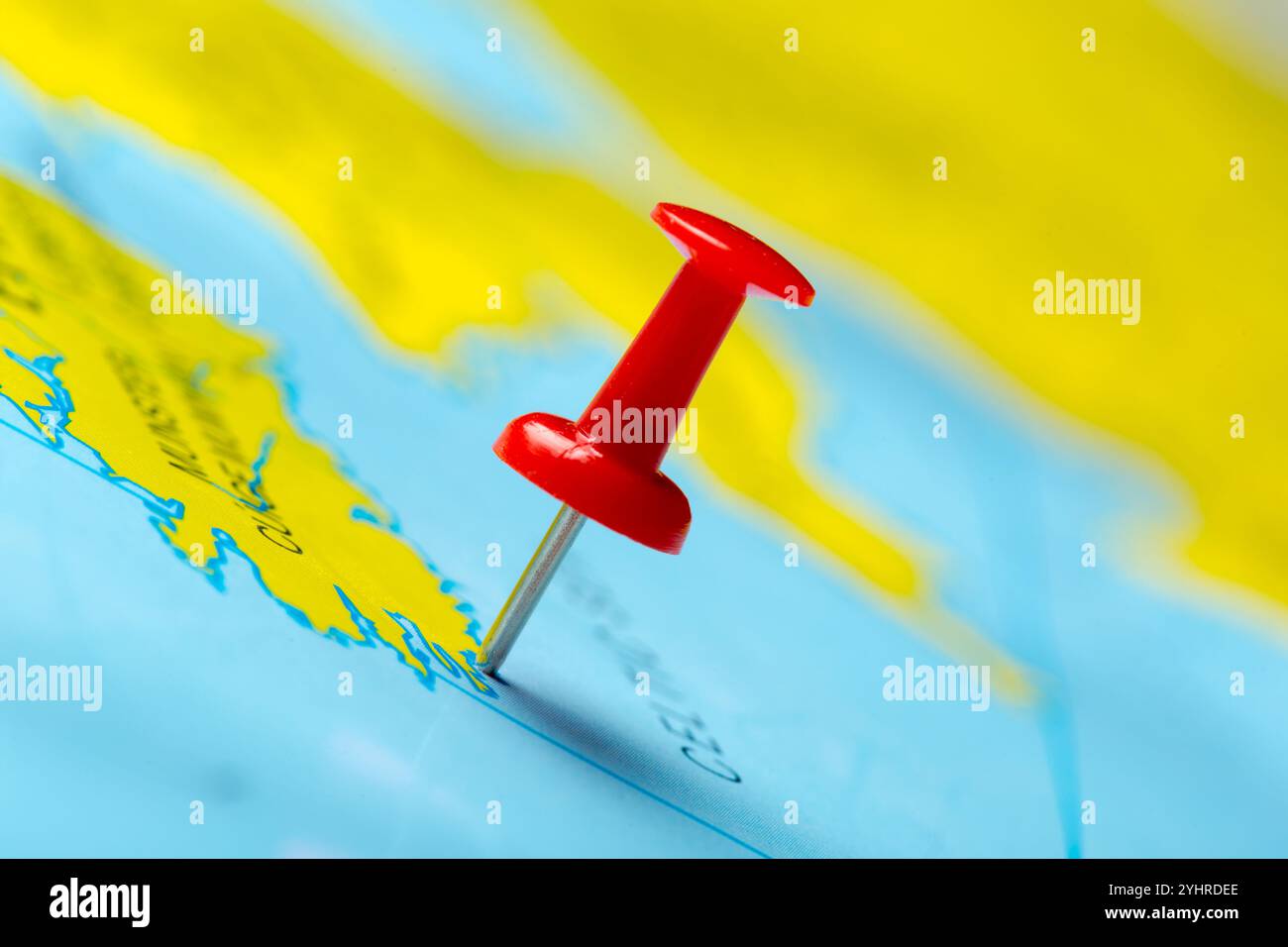 Travel destination points on a map Stock Photo - Alamy