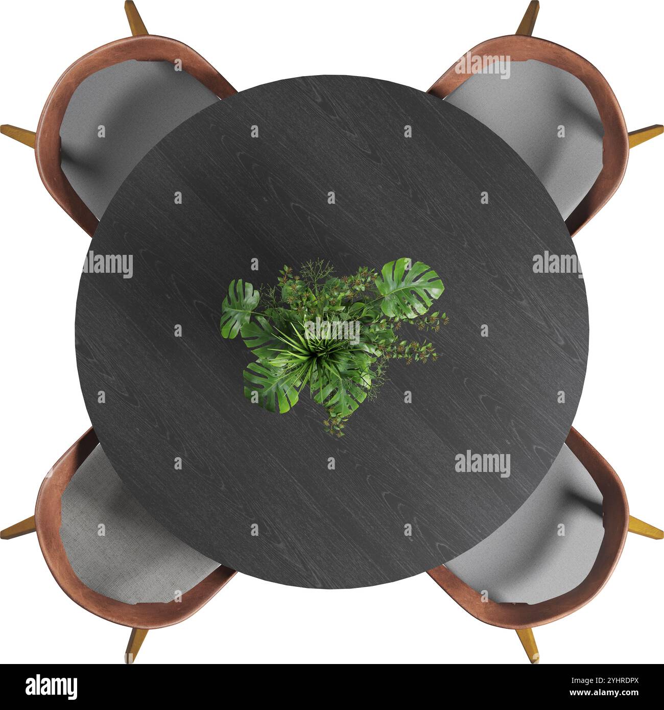 Round table and chairs Cut Out Stock Images & Pictures - Alamy