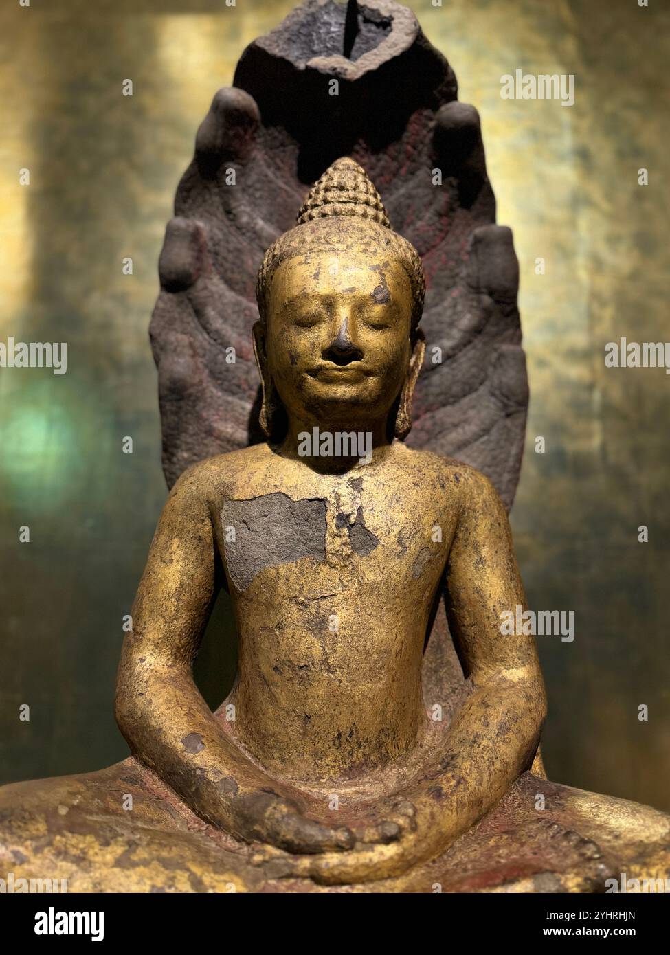 Statue of different deity (dating back from 9th to 13th century), Angkor National Museum, Siem ...