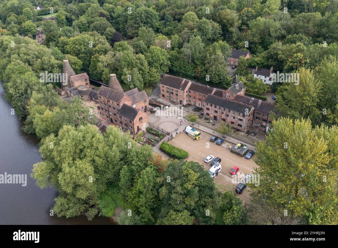 Aerial view of Coalport China Museum and the YHA Ironbridge Coalport ...