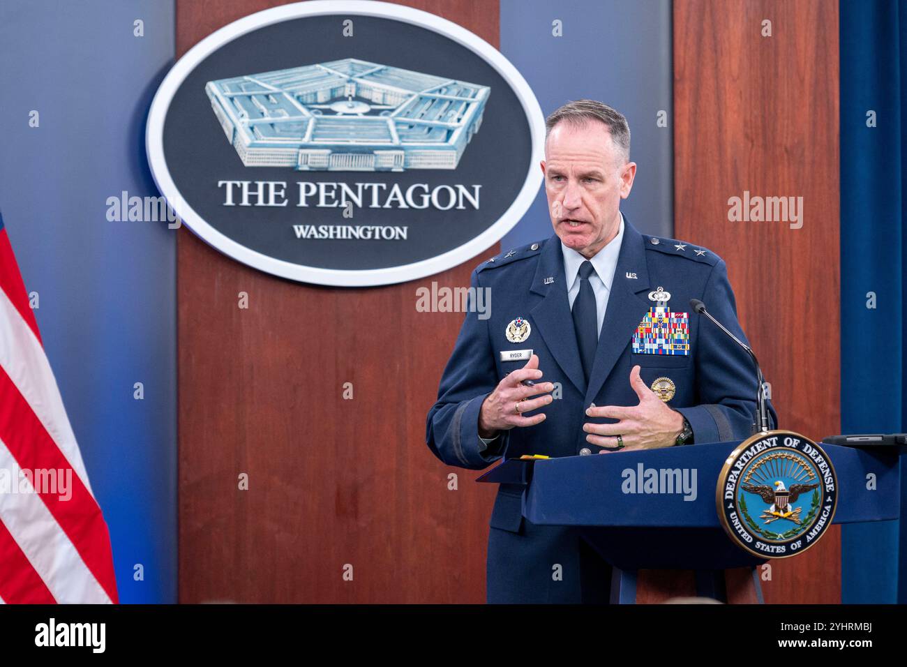 Pentagon Press Secretary Maj. Gen. Pat Ryder speaks during a press ...