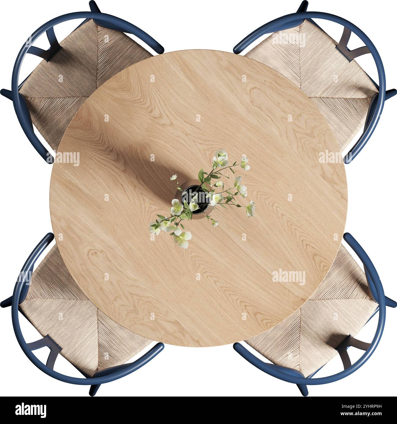 Round dining table Cut Out Stock Images & Pictures - Alamy