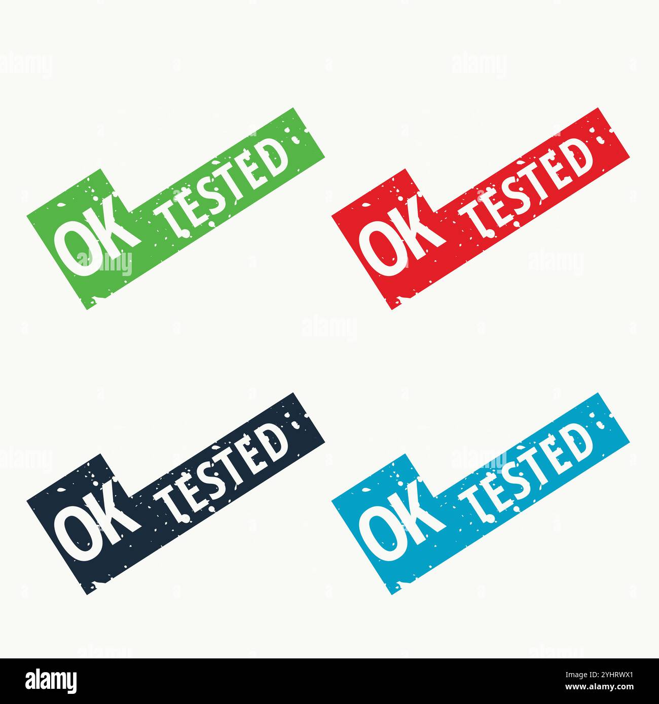ok tested stamp in check mark style Stock Vector Image & Art - Alamy