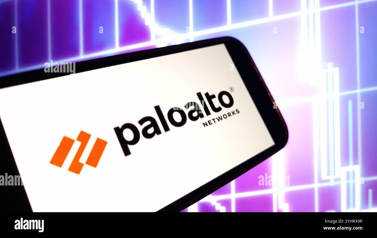 Konskie, Poland - November 12, 2024: Palo Alto Networks company logo ...